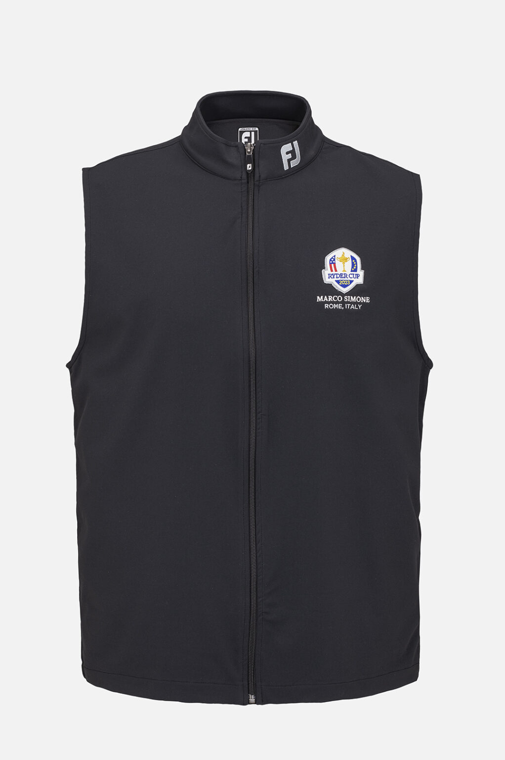 FOOTJOY BLACK KNIT FULL ZIP VEST - GOLF MARCO SIMONE