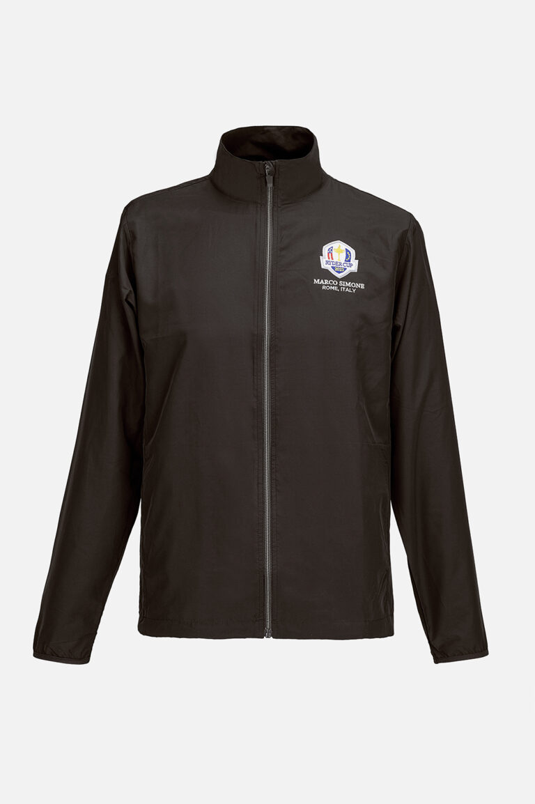 BLACK ULTRA-LIGHT ABACUS GANTON WIND JACKET - GOLF MARCO SIMONE
